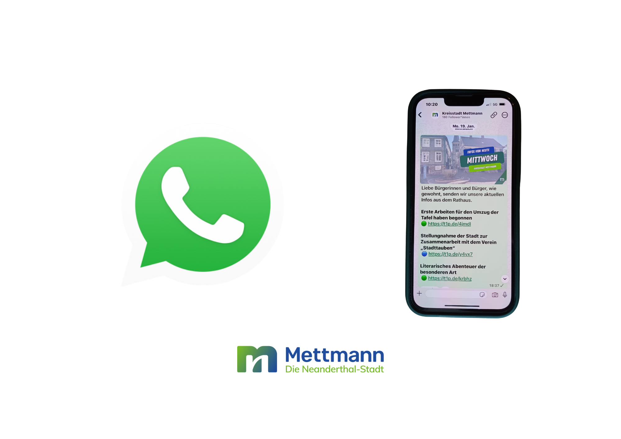 Stadt Mettmann startet offiziellen WhatsApp-Kanal